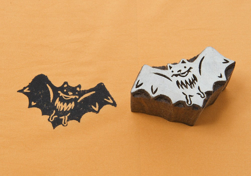 Happy Bat | Indian Wooden Printing Block – Blockwallah